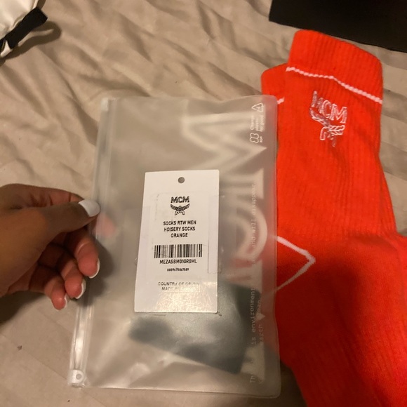 MCM | Shoes | Mcm Socks Orange | Poshmark